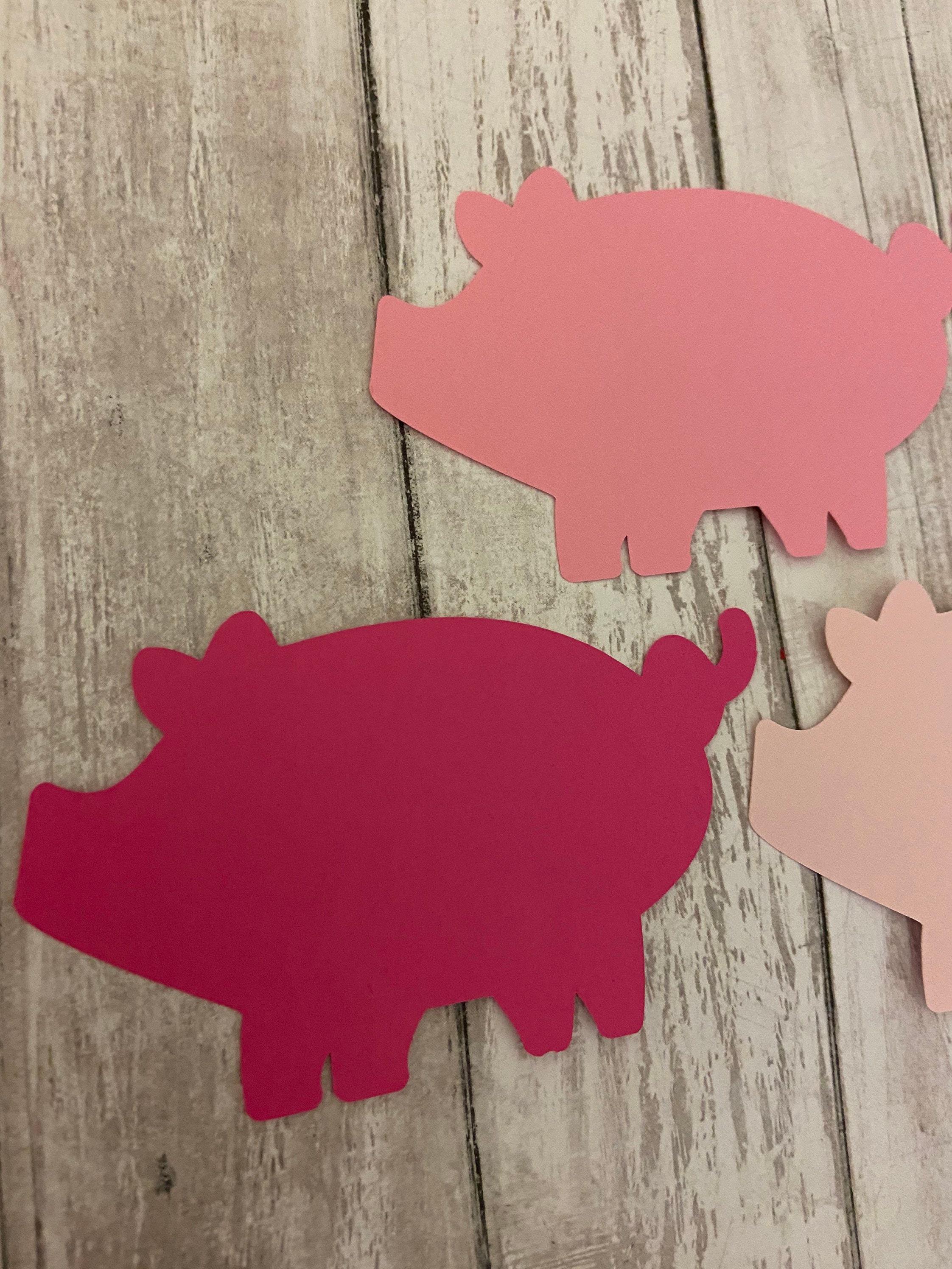 25 Pig Tags Die Cut Pig Farm Theme Baby Shower Farm Theme | Etsy