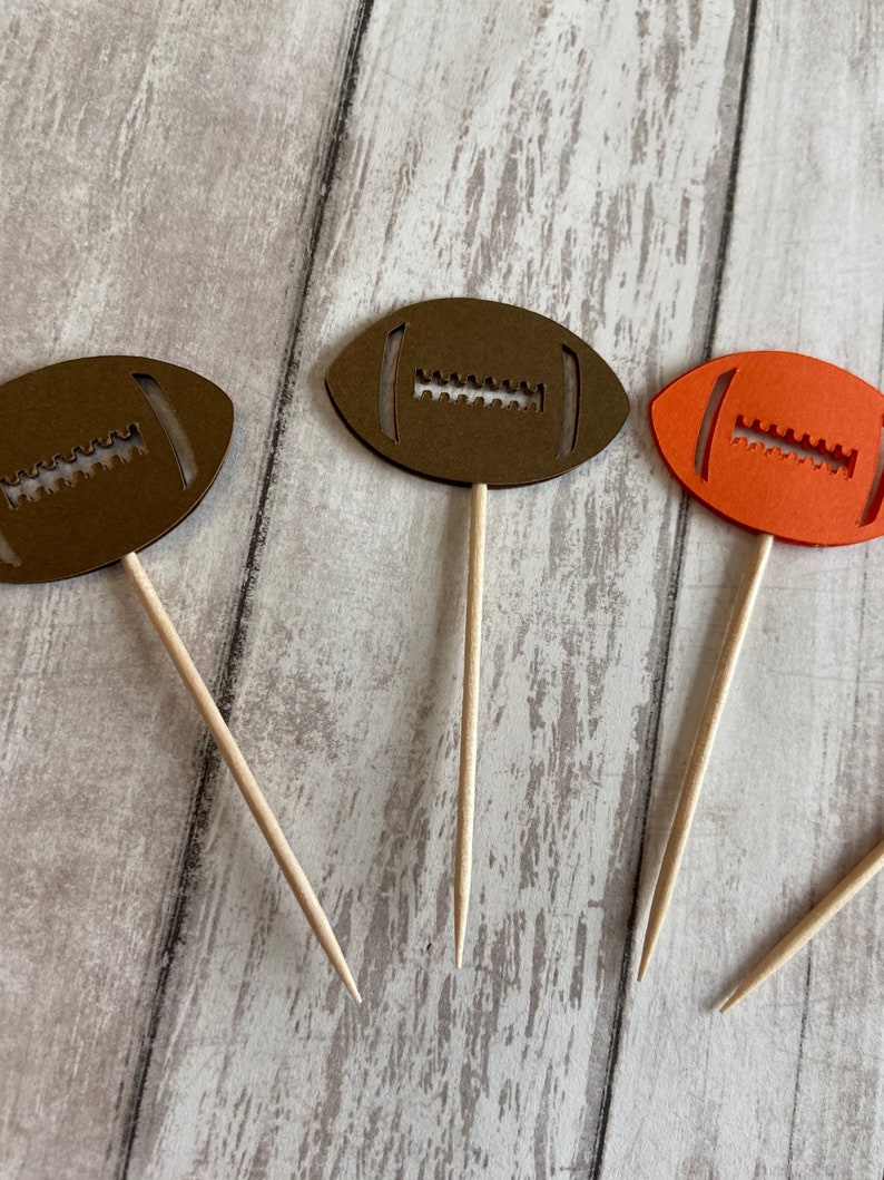 24 Football Toothpicks, Sport Theme Baby Shower, Football Birthday ...