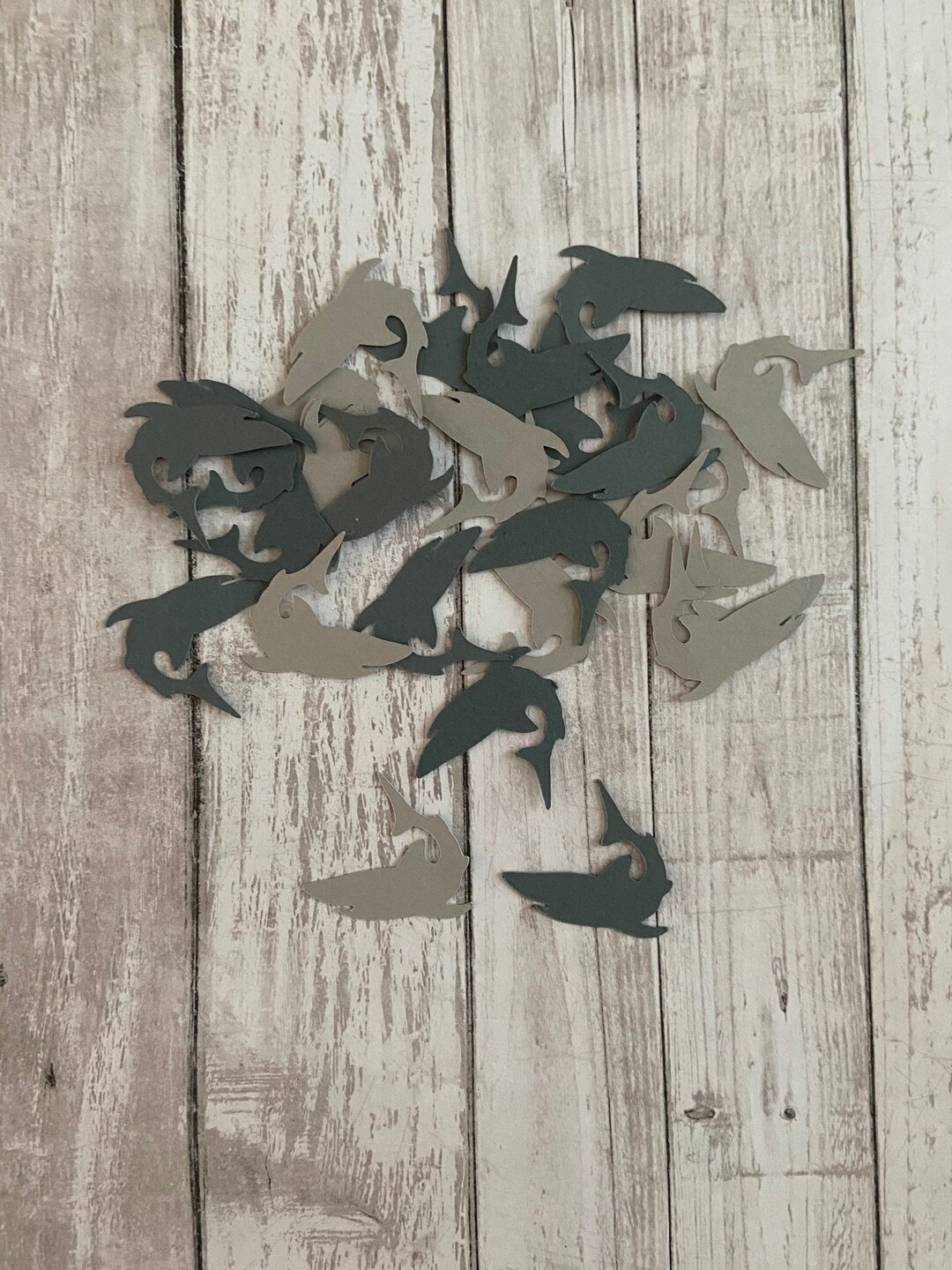 100 Assorted Shark Confetti, Shark Party Theme, Baby Shower Decor ...