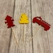 24 Fire Theme Toothpicks, Fireman Baby Shower, Fire Truck Birthday ...