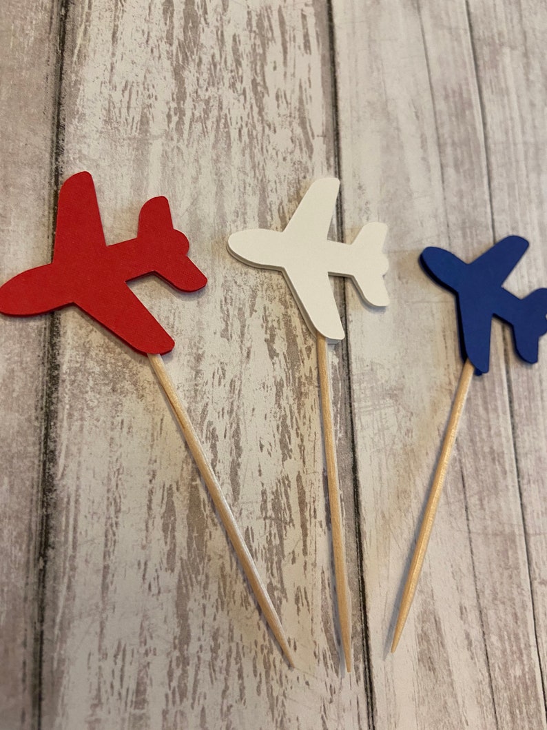 24 Airplane Toothpicks Baby Shower Airplane Birthday - Etsy