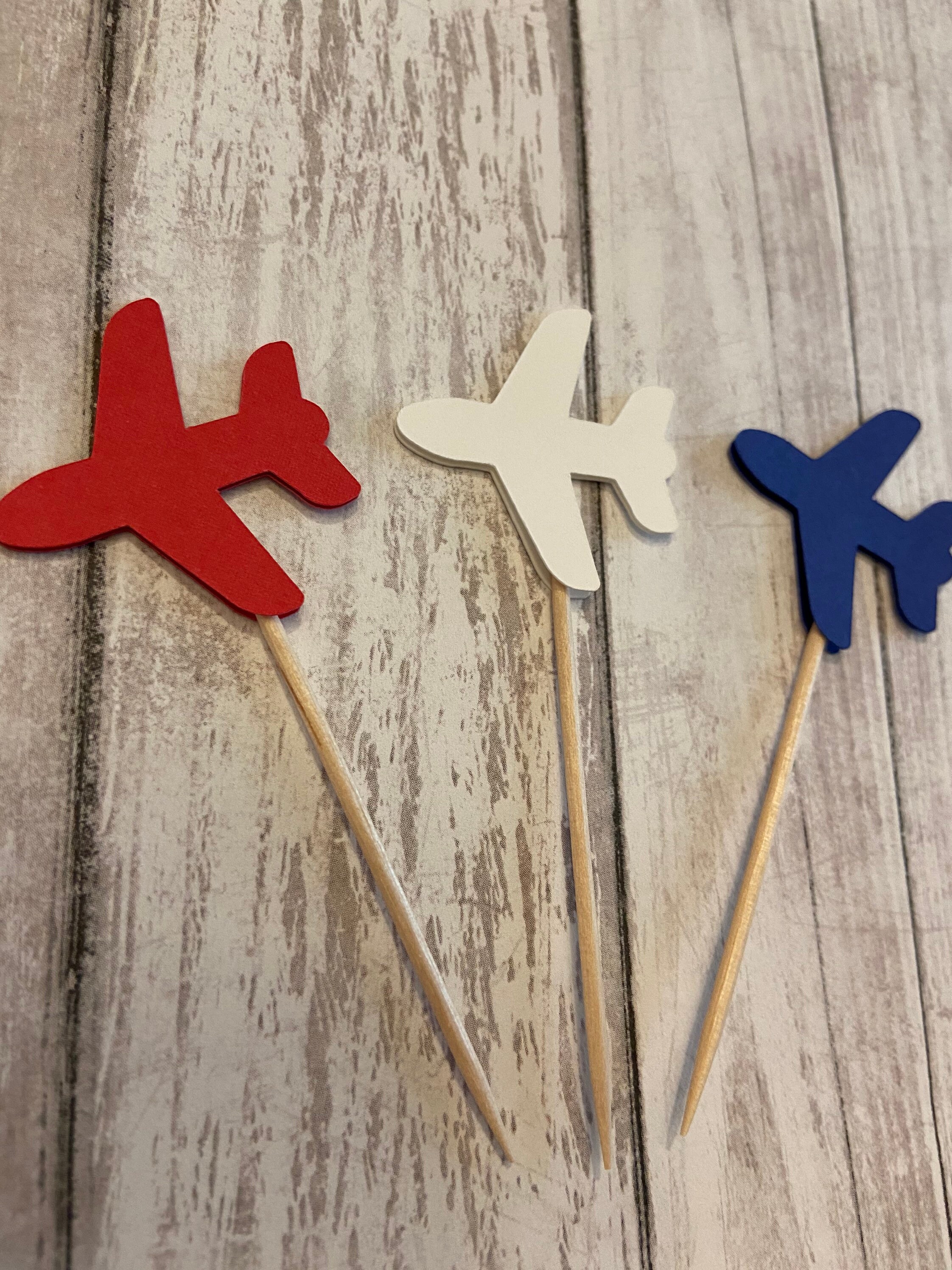 24 Airplane Toothpicks Baby Shower Airplane Birthday - Etsy