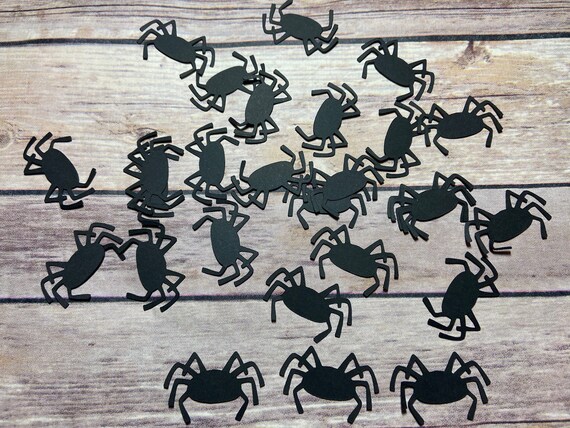 100 Spider confetti Die Cut spider Halloween Shower | Etsy