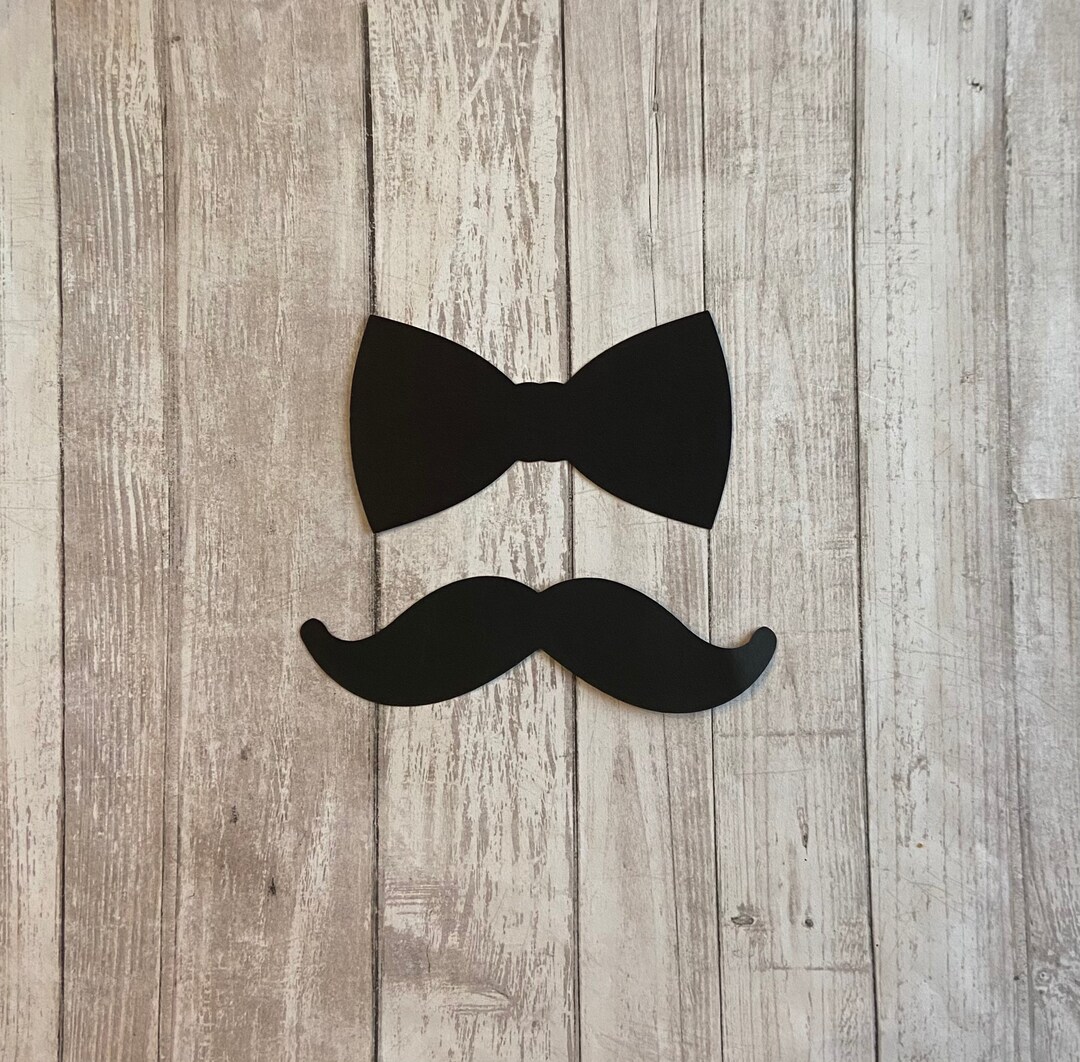 25 Bow and Mustache Tags, Die Cut Mustache, Die Cut Bow, Lil Man Baby ...