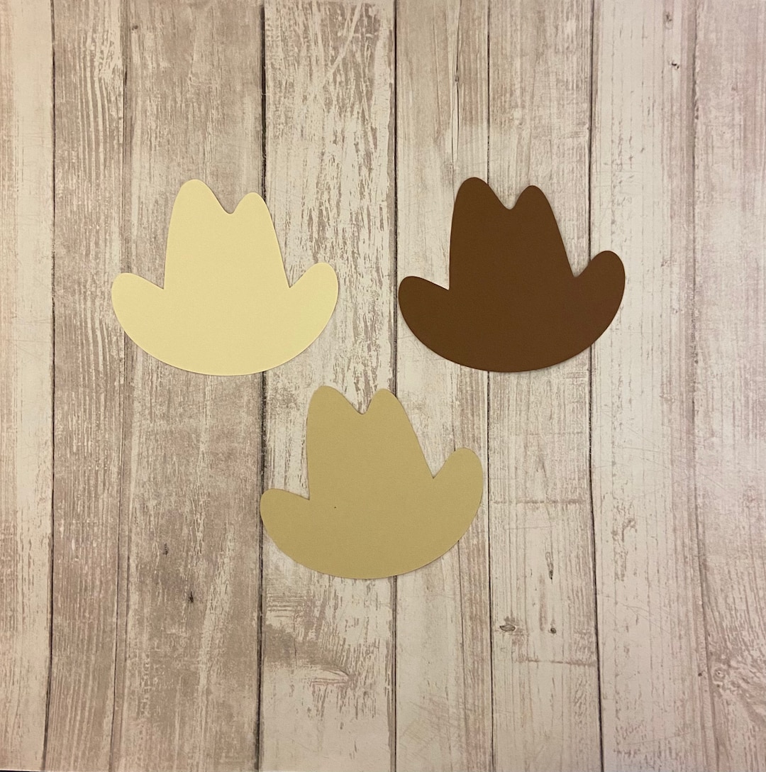 25 Assorted Cowboy Hat Tags, Die Cut Cowboy Hat, Cowboy Baby Shower ...