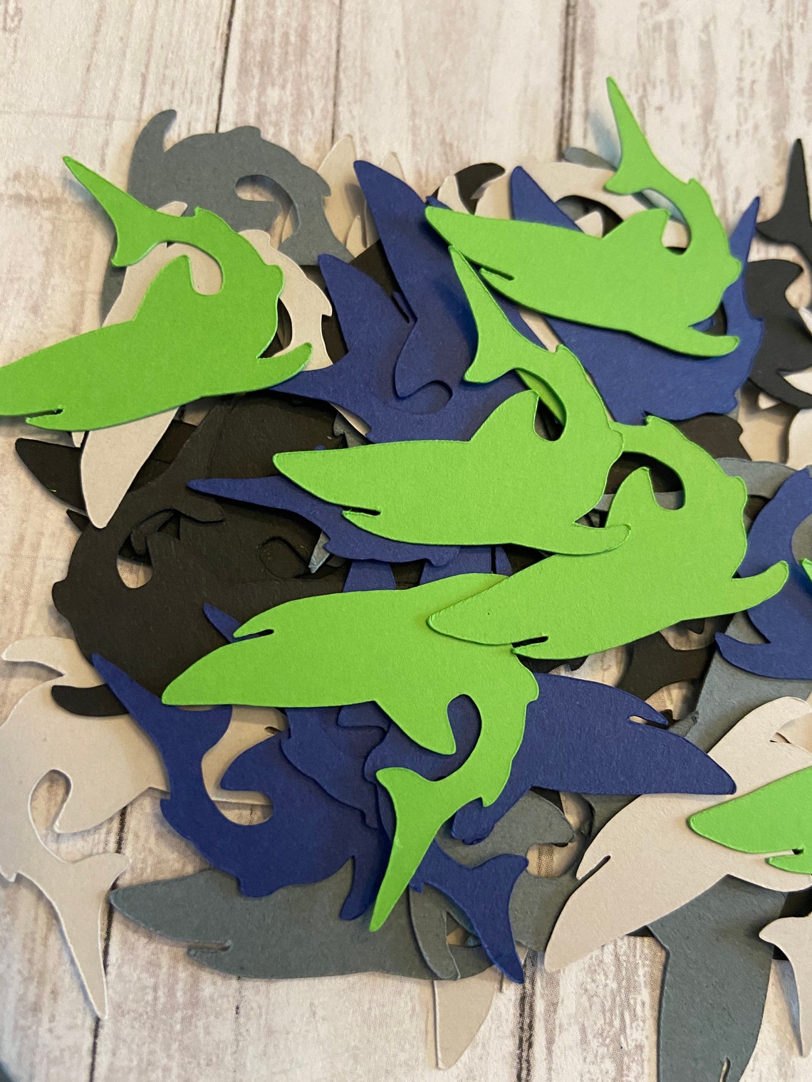 100 Assorted Shark Confetti Shark Party Theme Baby Shower | Etsy