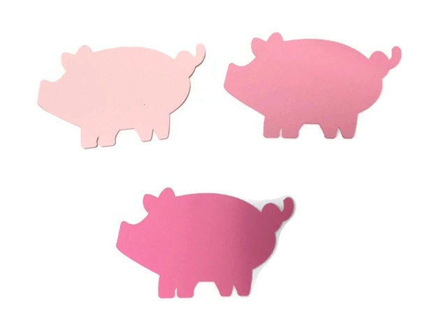 25 Pig Tags, Die Cut Pig, Farm Theme Baby Shower, Farm Theme Birthday ...