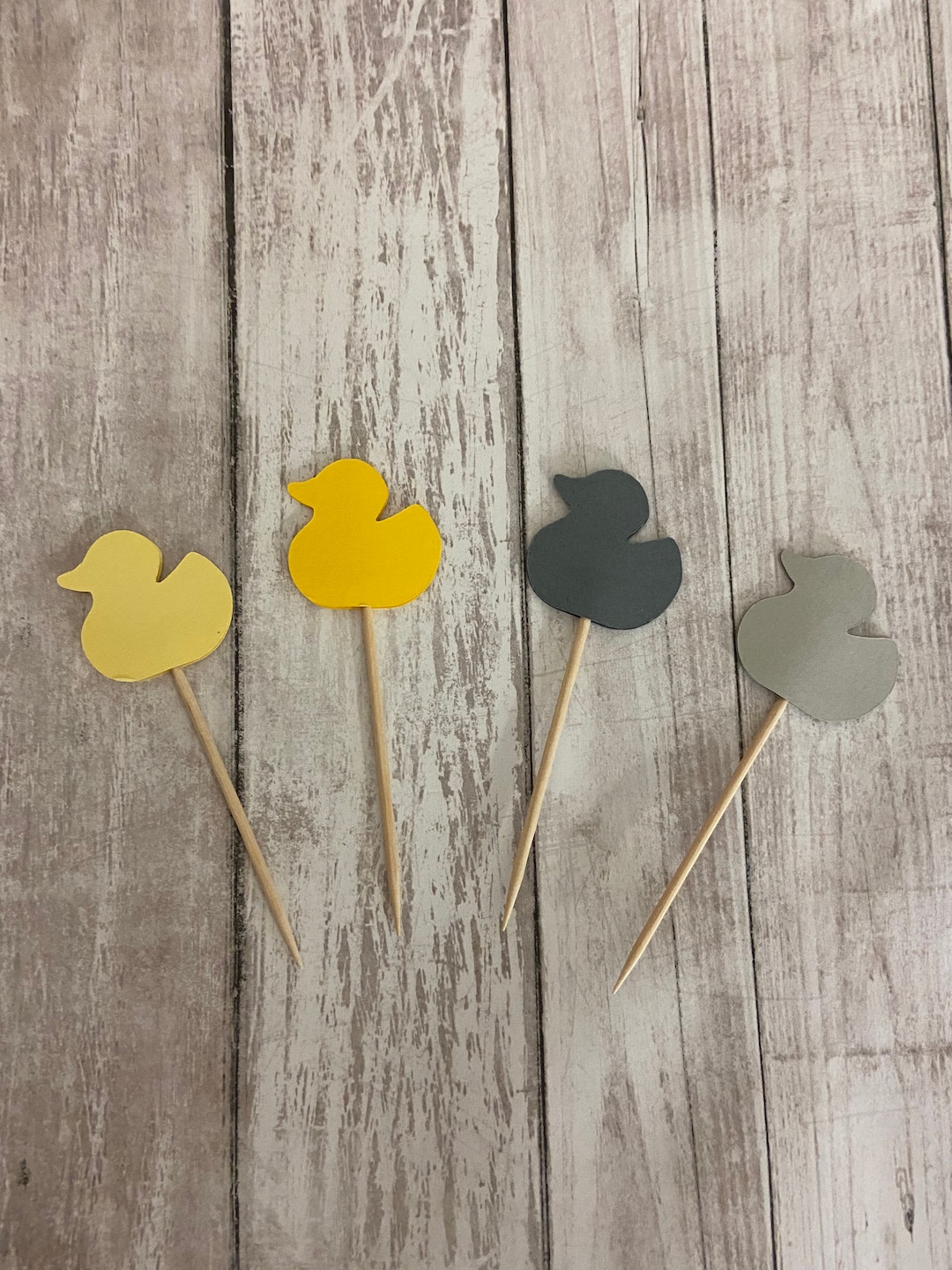 24 Rubber Ducky Toothpicks, Gender Neutral Baby Shower, Birthday ...