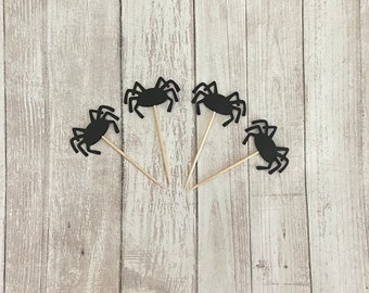 24 Spider Toothpicks Halloween Baby Shower Birthday Party | Etsy