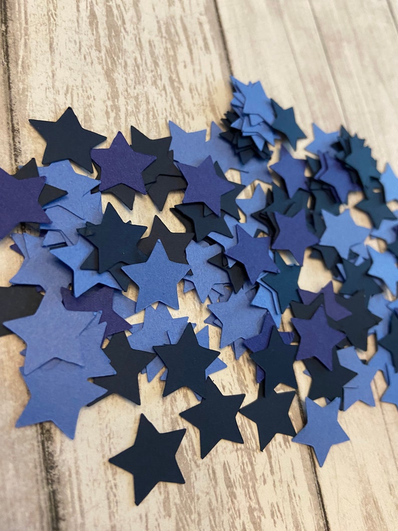 300 Piece Assorted Blue Star Confetti Mix Baby Shower - Etsy