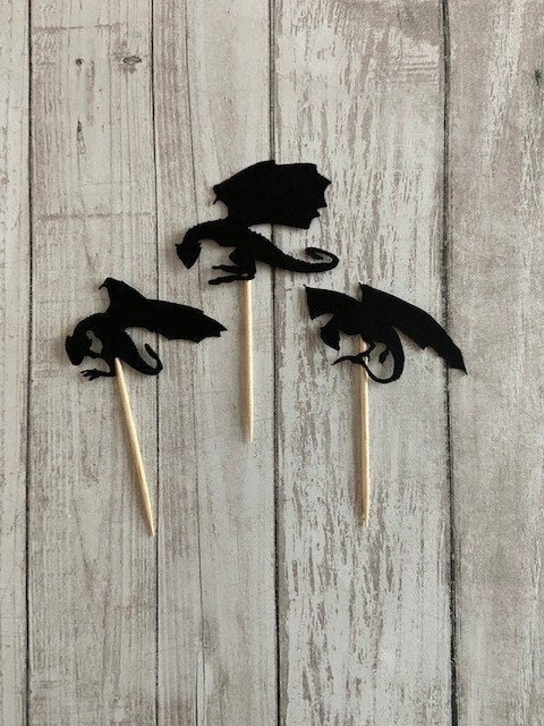 24 Assorted Dragon Toothpicks, Dragon Cupcake Toppers, Dragon Baby ...