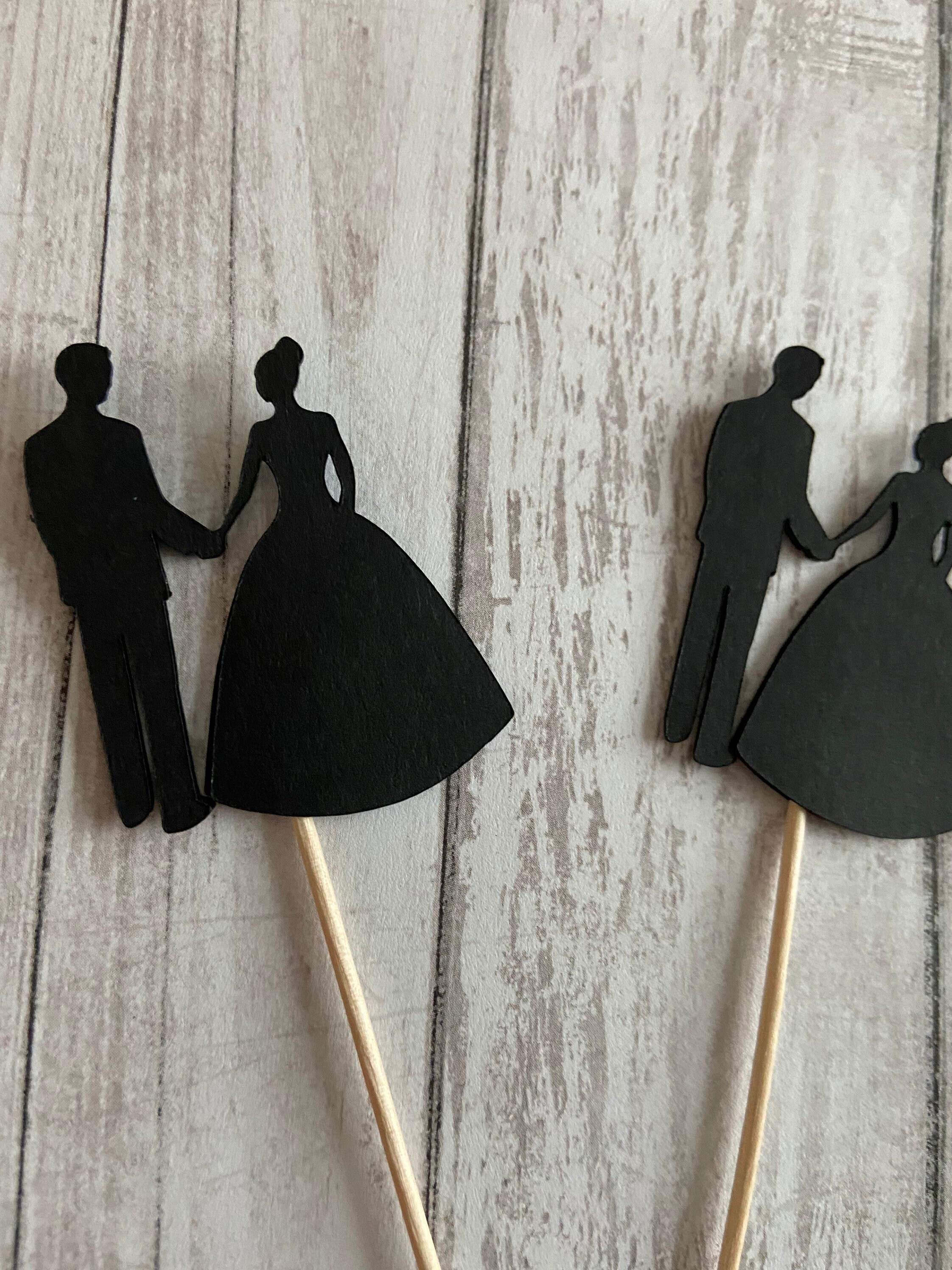 24 Wedding Couple Toothpicks, Wedding Shower, Wedding Toothpicks ...