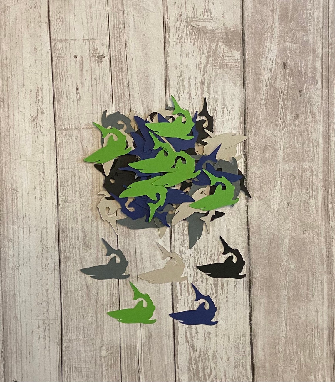 100 Assorted Shark Confetti Shark Party Theme Baby Shower - Etsy