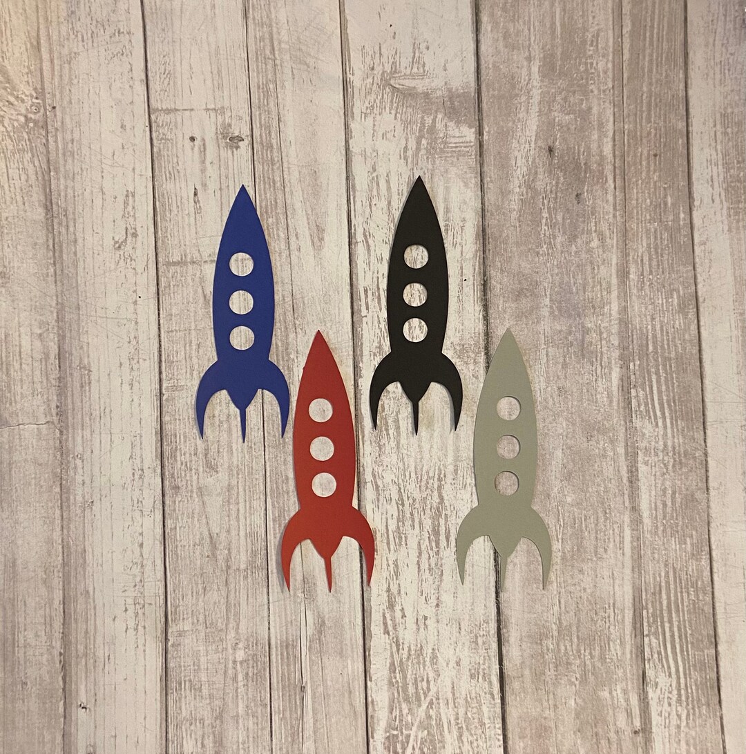25 Rocket Ship Tags, Die Cut Rocket, Space Theme Baby Shower, Space ...