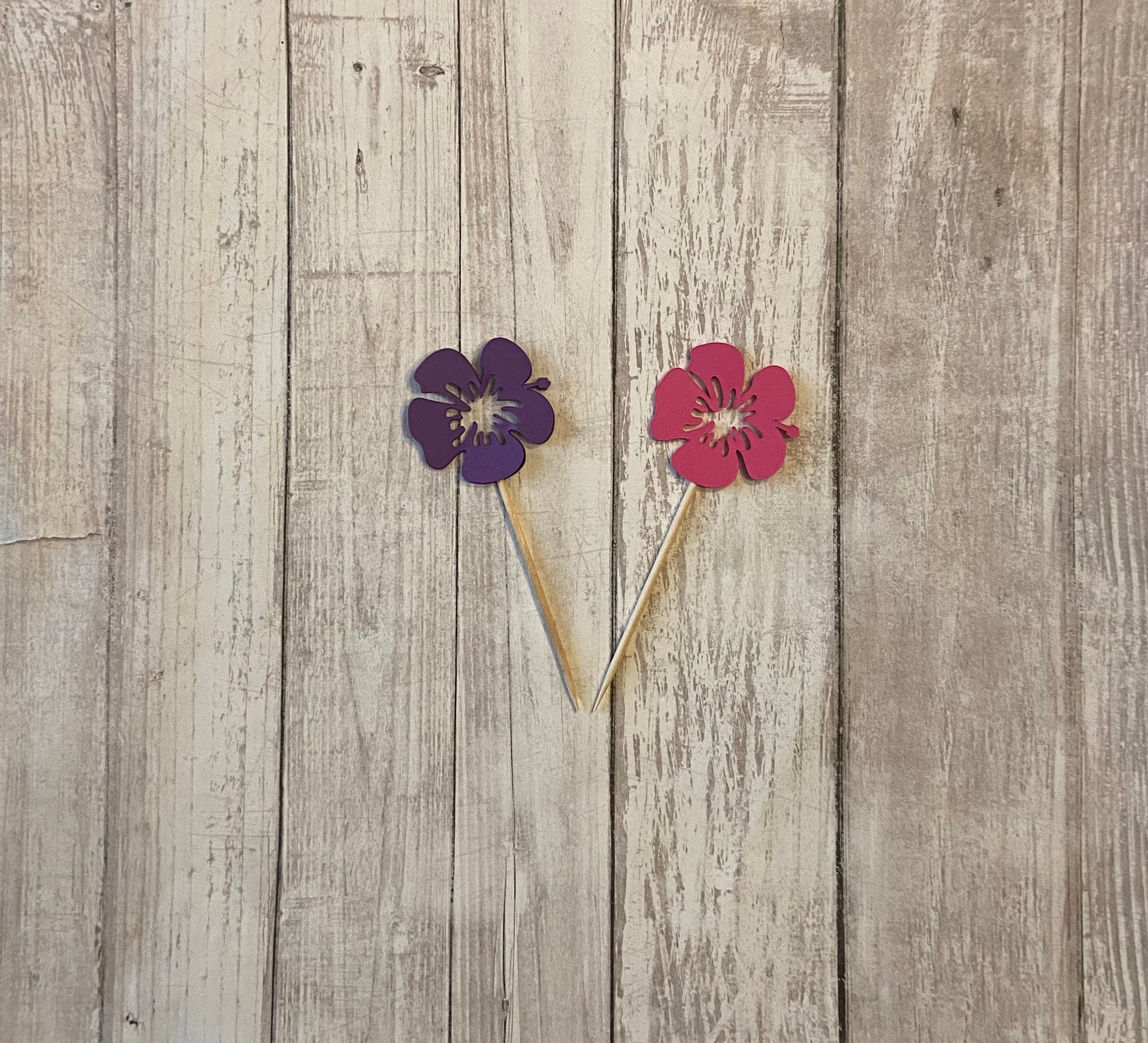 24 flower toothpicksbaby showerluau birthday luau decor | Etsy