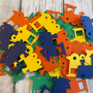 100 Assorted Train Confetti, Die Cut Train, Baby Shower, Train Theme ...