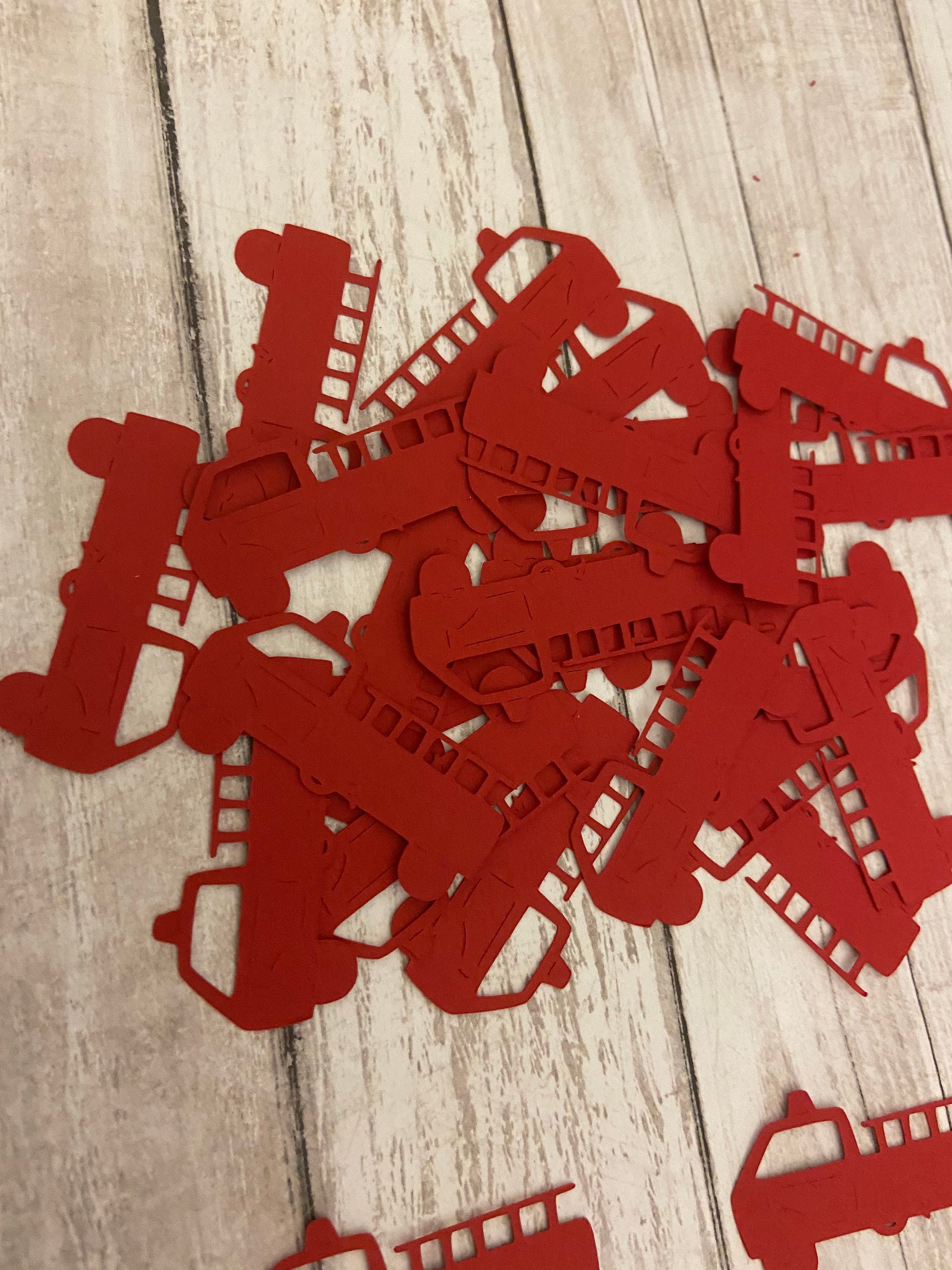 100 Assorted Firetruck Confetti Die Cut Fire Truck Baby | Etsy
