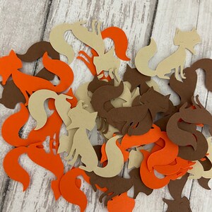 100 Assorted Fox Confetti, Die Cut Fox, Baby Shower Confetti, Woodland ...