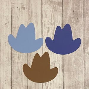 25 Assorted Cowboy Hat Tags, Die Cut Cowboy Hat, Cowboy Baby Shower ...