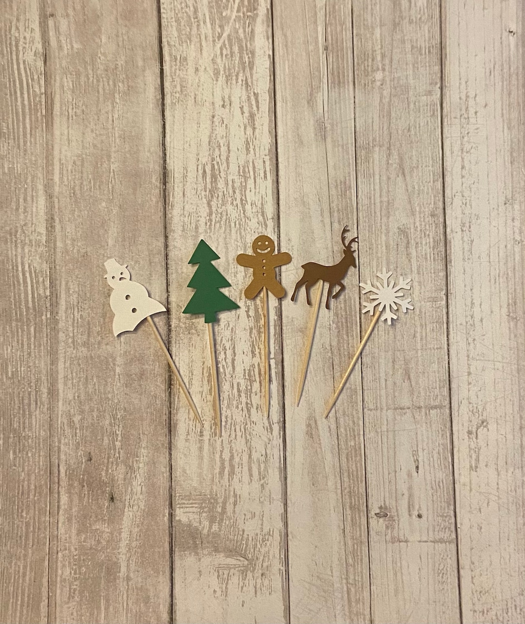 24 Assorted Christmas Toothpicks, Holiday Baby Shower, Birthday Party ...