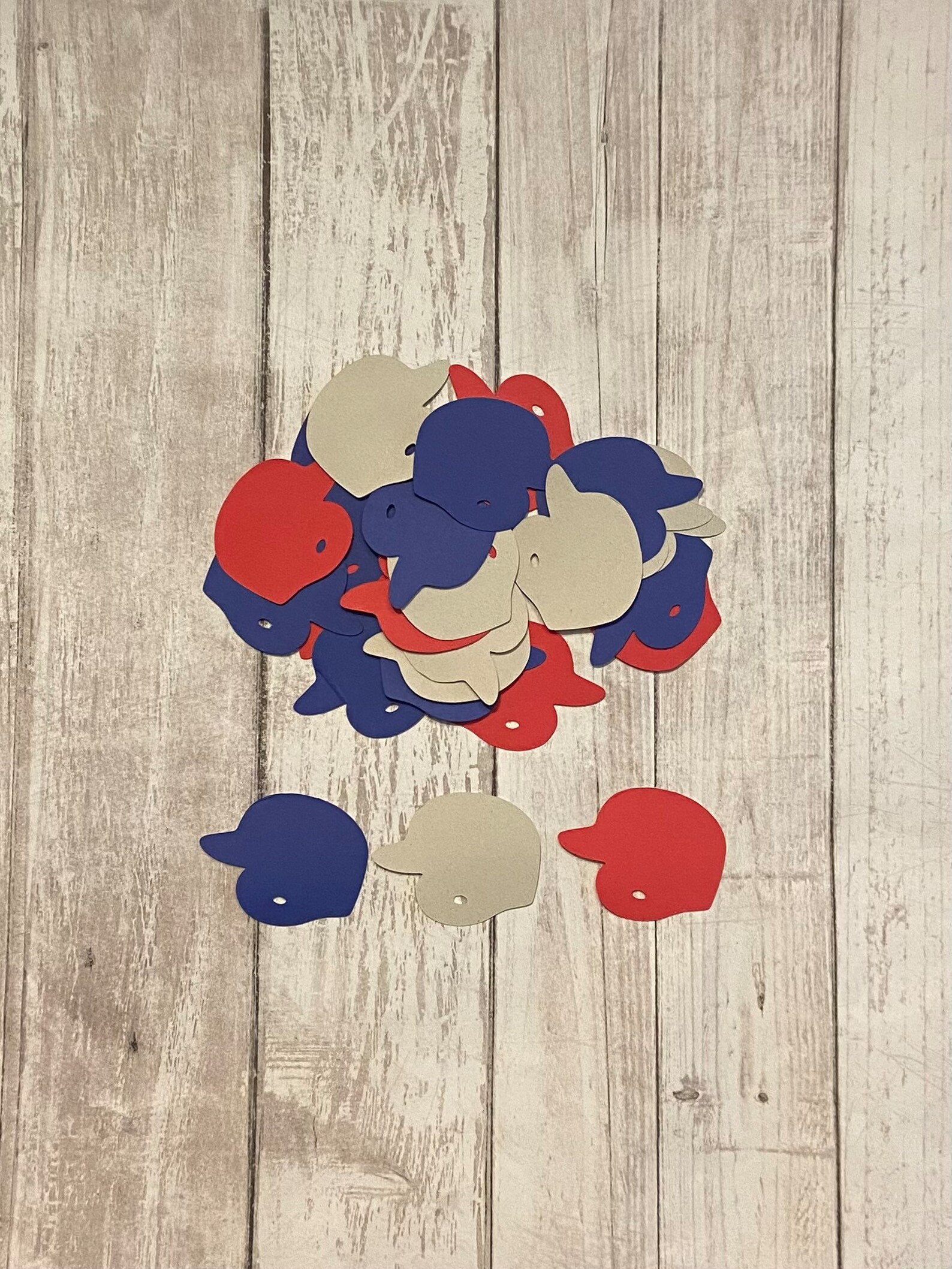 100 Assorted Baseball Helmet Confetti, Die Cut, Baseball Baby Shower ...