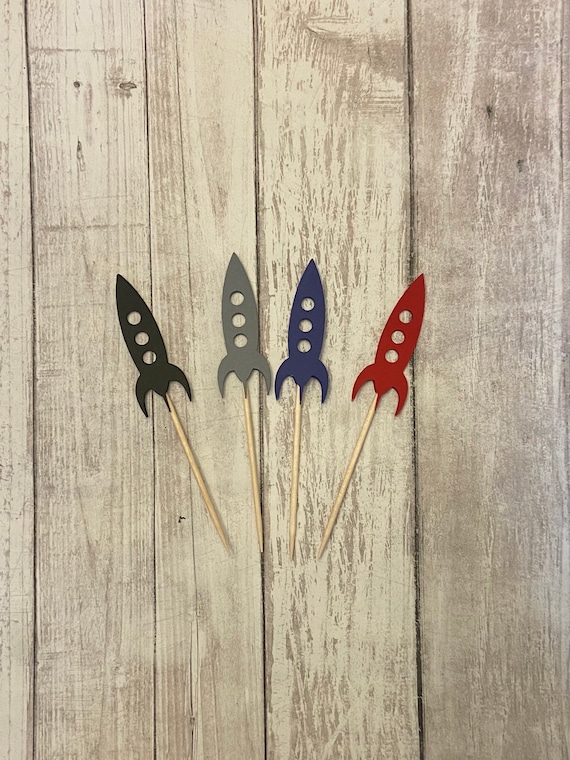 24 Rocket Ship Toothpicks Space Theme Baby Shower Space - Etsy