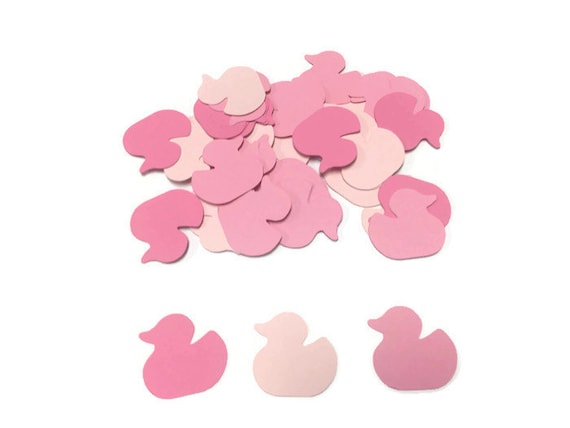 100 Pink Baby Ducky Confetti Die Cut Ducky Baby Shower | Etsy