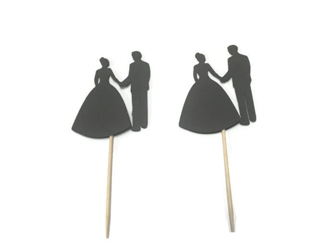 24 Wedding Couple Toothpicks, Wedding Shower, Wedding Toothpicks ...