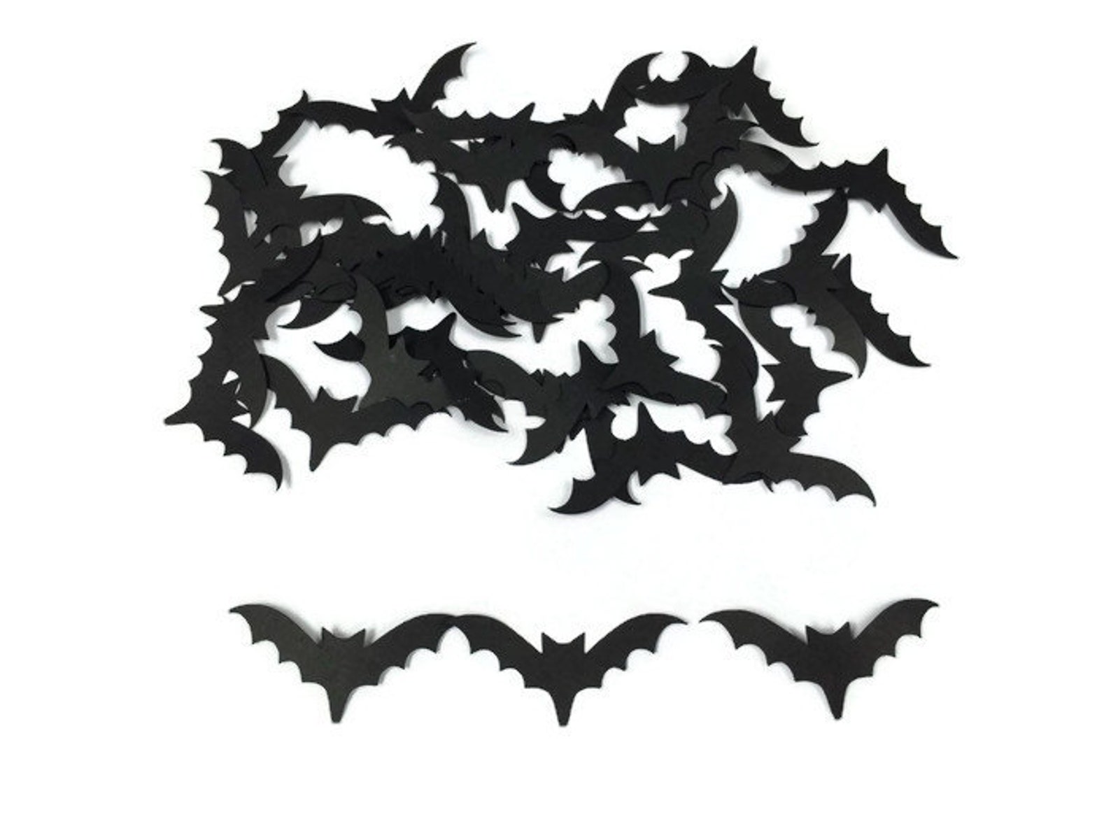 100 Black Bat Confetti, Die Cut Bat, Halloween Shower, Halloween Party ...