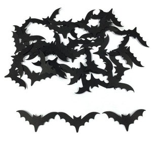 100 Black Bat Confetti, Die Cut Bat, Halloween Shower, Halloween Party ...