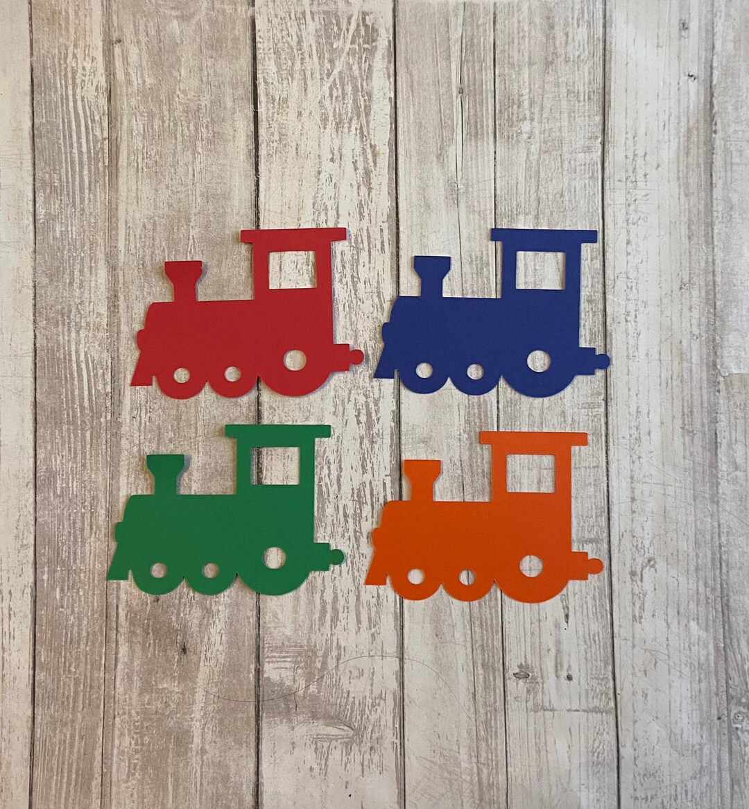 25 Assorted Train Tags, Die Cut Train, Train Baby Shower, Train Theme ...