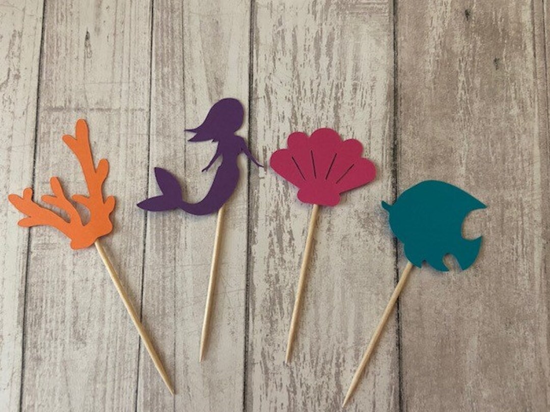 24 Assorted Under the Sea Toothpicks, Baby Shower, Mermaid Theme ...