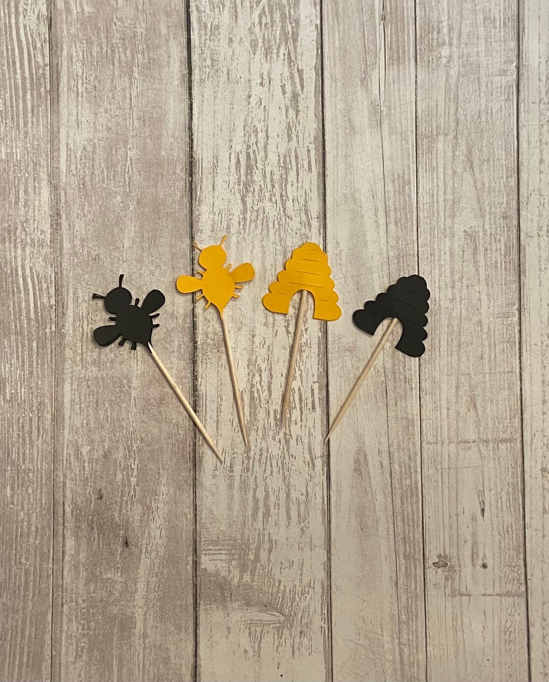 24 Assorted What Will It Bee Theme Toothpicks, Bee Cupcake Toppers, Bee ...