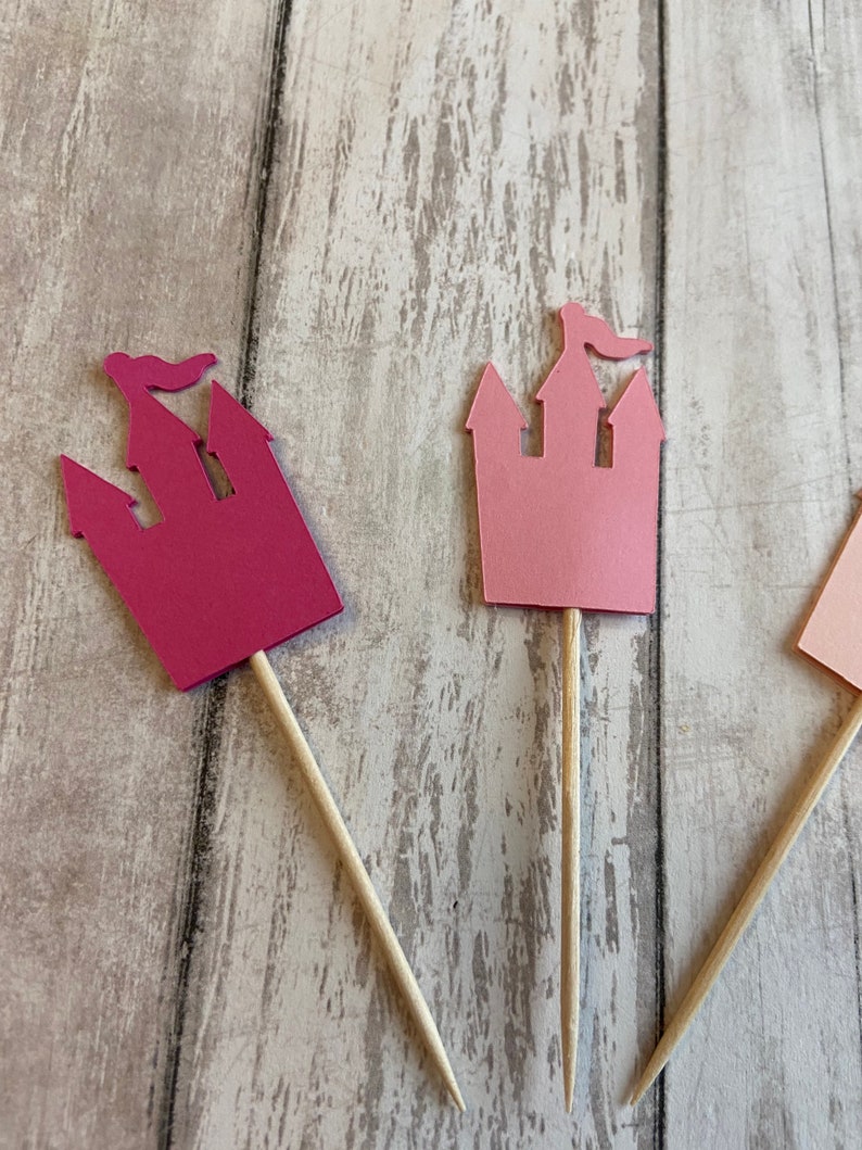 24 Castle Toothpicks, Princess Baby Shower, Princess Birthday, Princess ...