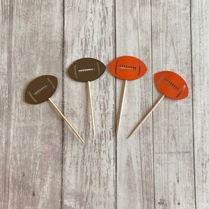 24 Football Toothpicks, Sport Theme Baby Shower, Football Birthday ...