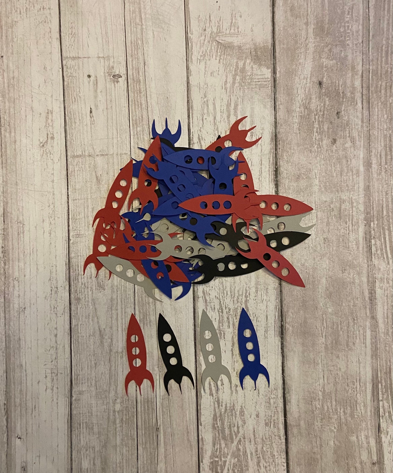 100 Rocket Ship Confetti, Space Theme Baby Shower, Space Birthday ...
