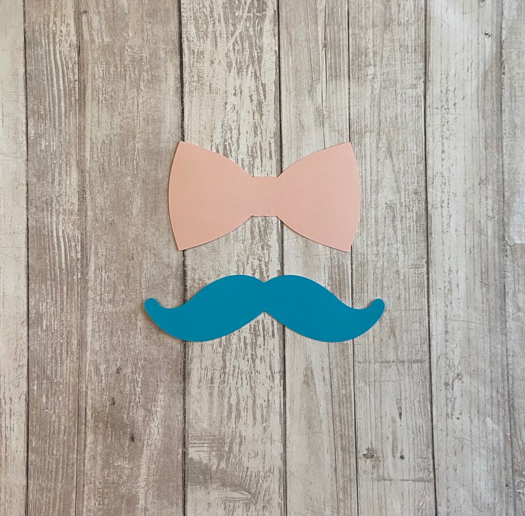 25 Bow and Mustache Tags, Die Cut Mustache, Die Cut Bow, Twins Baby ...