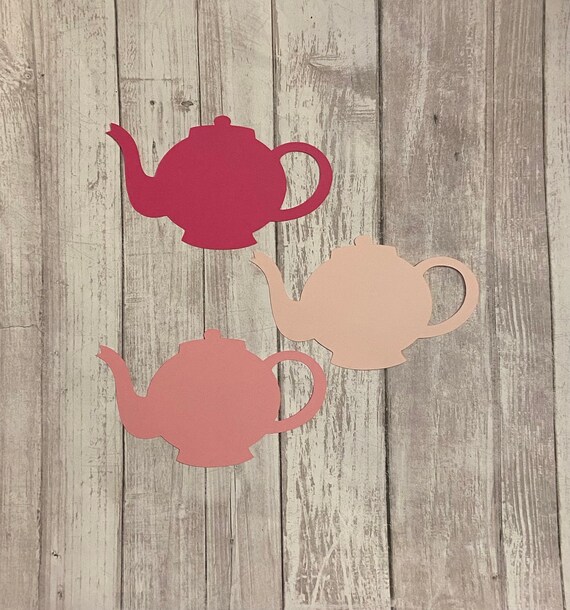 25 Tea Pot Tags Die Cut Tea Pot Princess Theme Baby Shower | Etsy