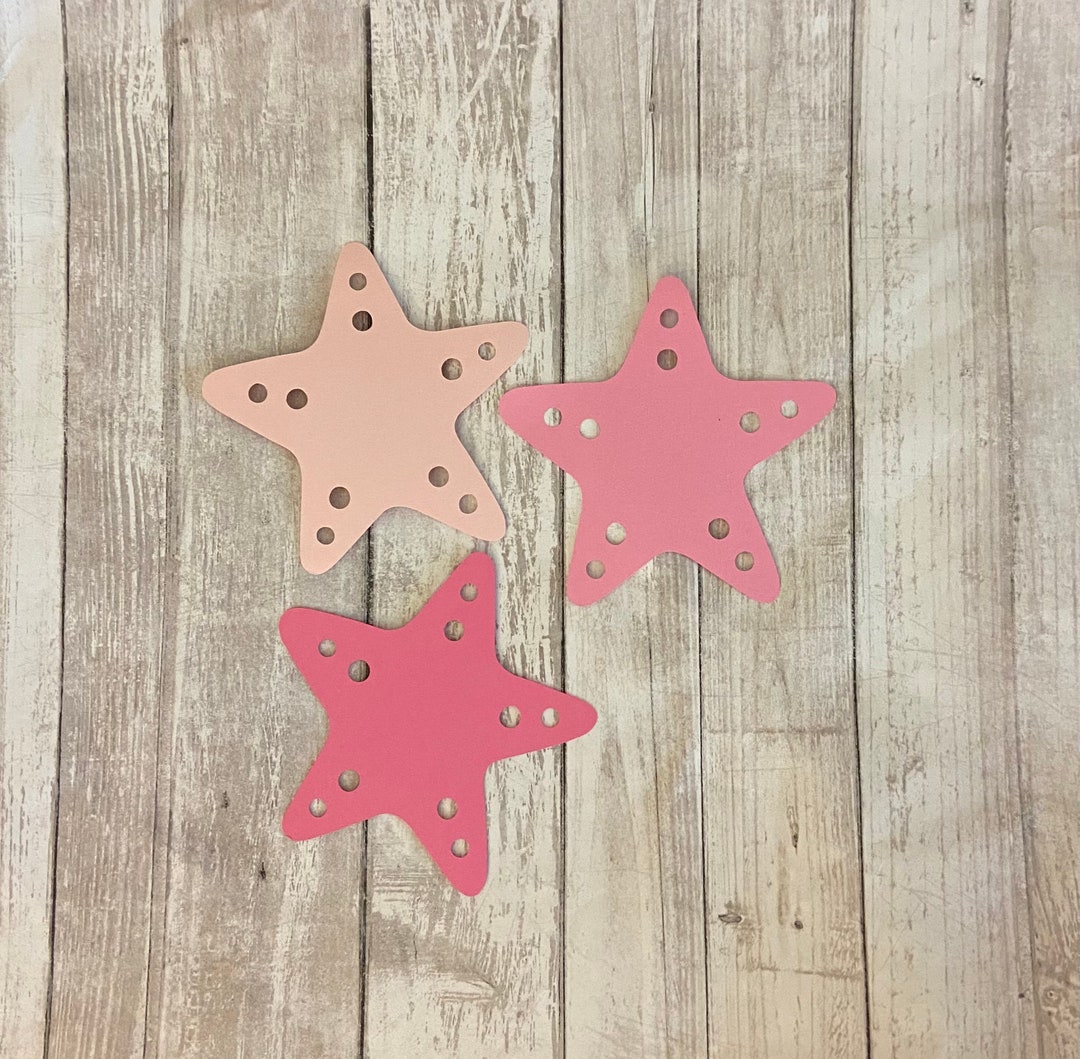 25 Assorted Starfish Tags, Die Cut Starfish, Under the Sea Theme Baby ...