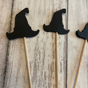 24 Witches Hat Toothpicks, Halloween Baby Shower, Birthday Party ...