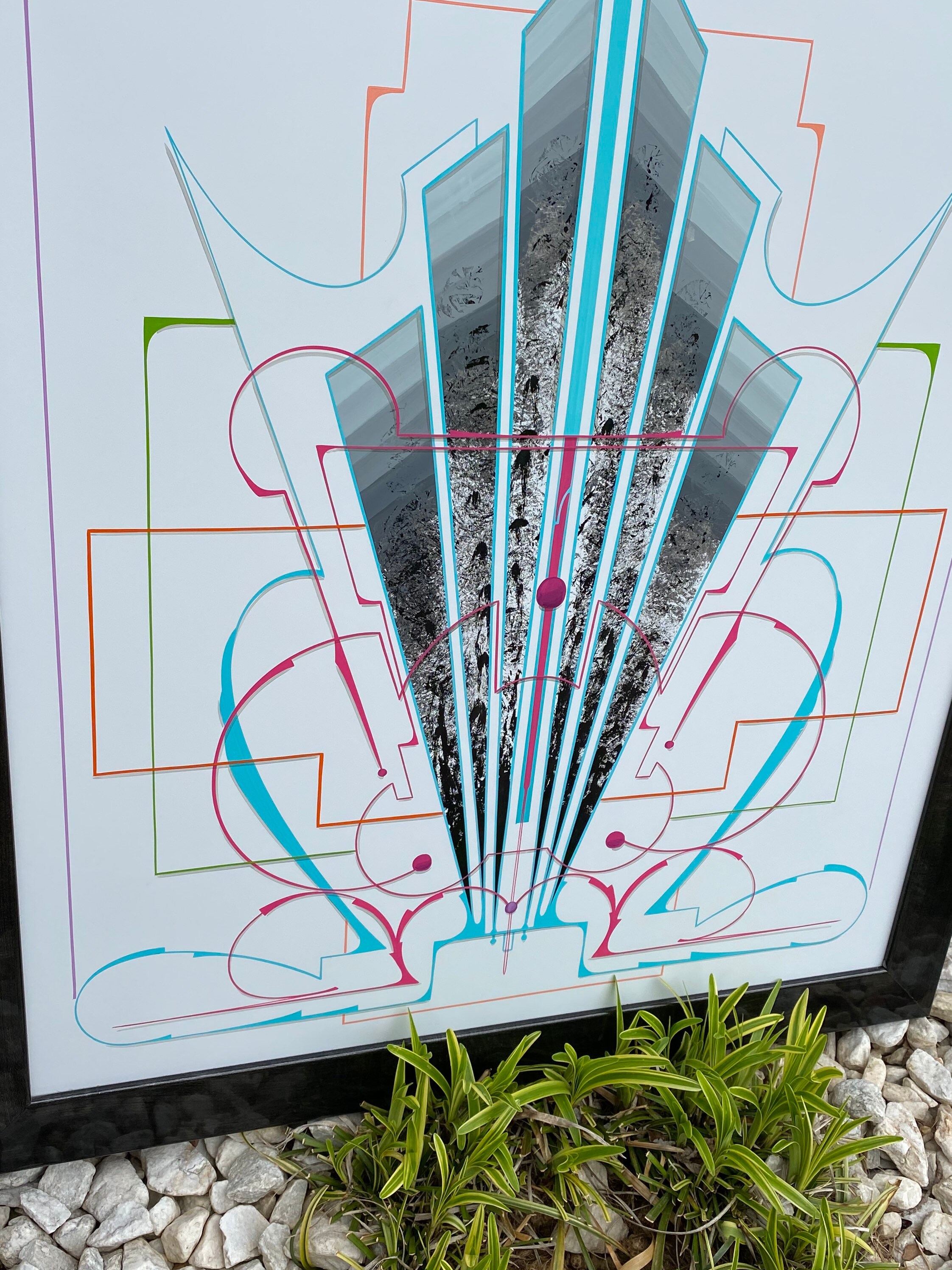 Mantle Sized Clean White Background 31 x 27 Framed — Music City ...