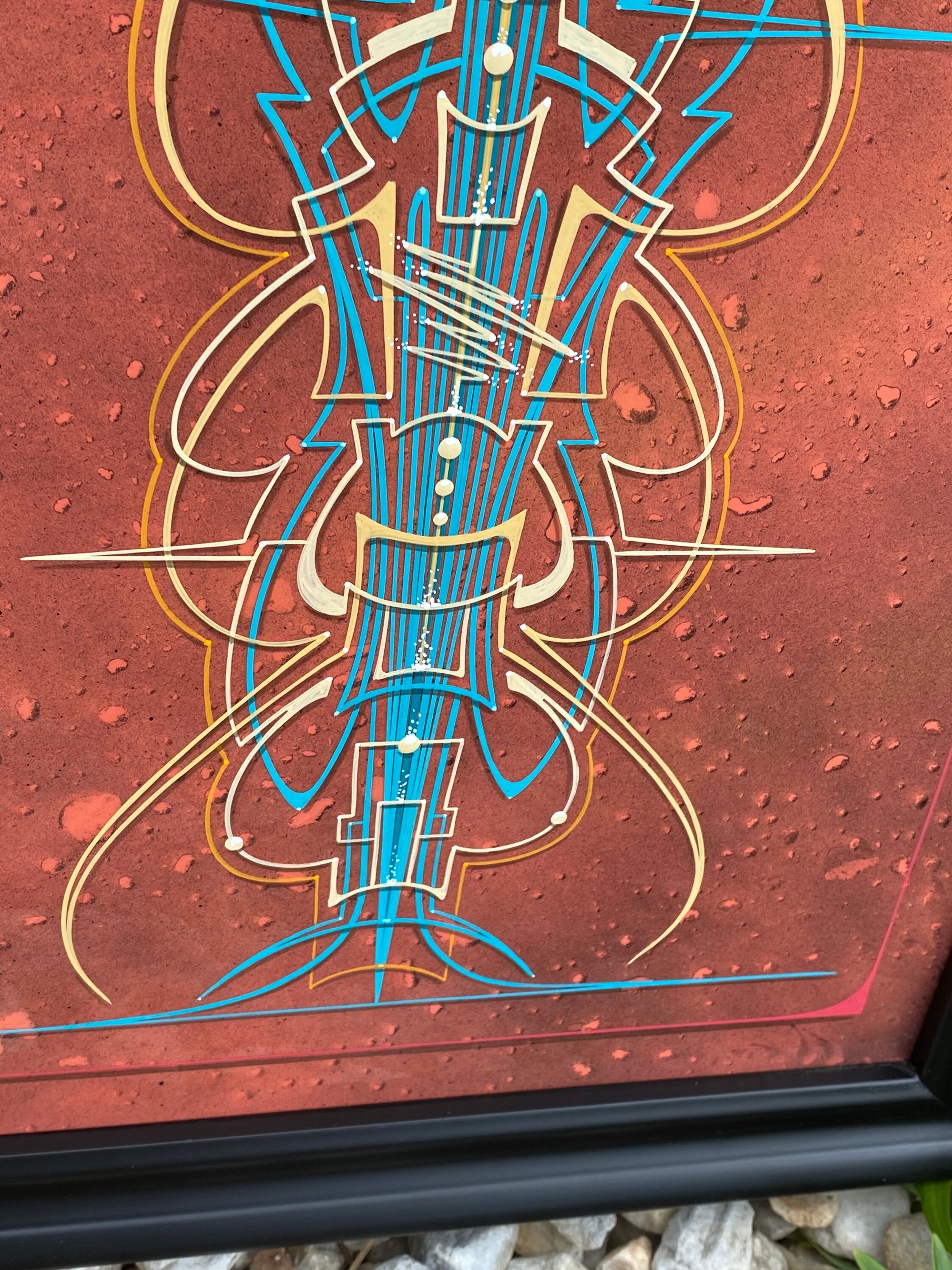 Grungy Peach Background in a Matte Black 26.5 x 14.5 Frame — Music City ...