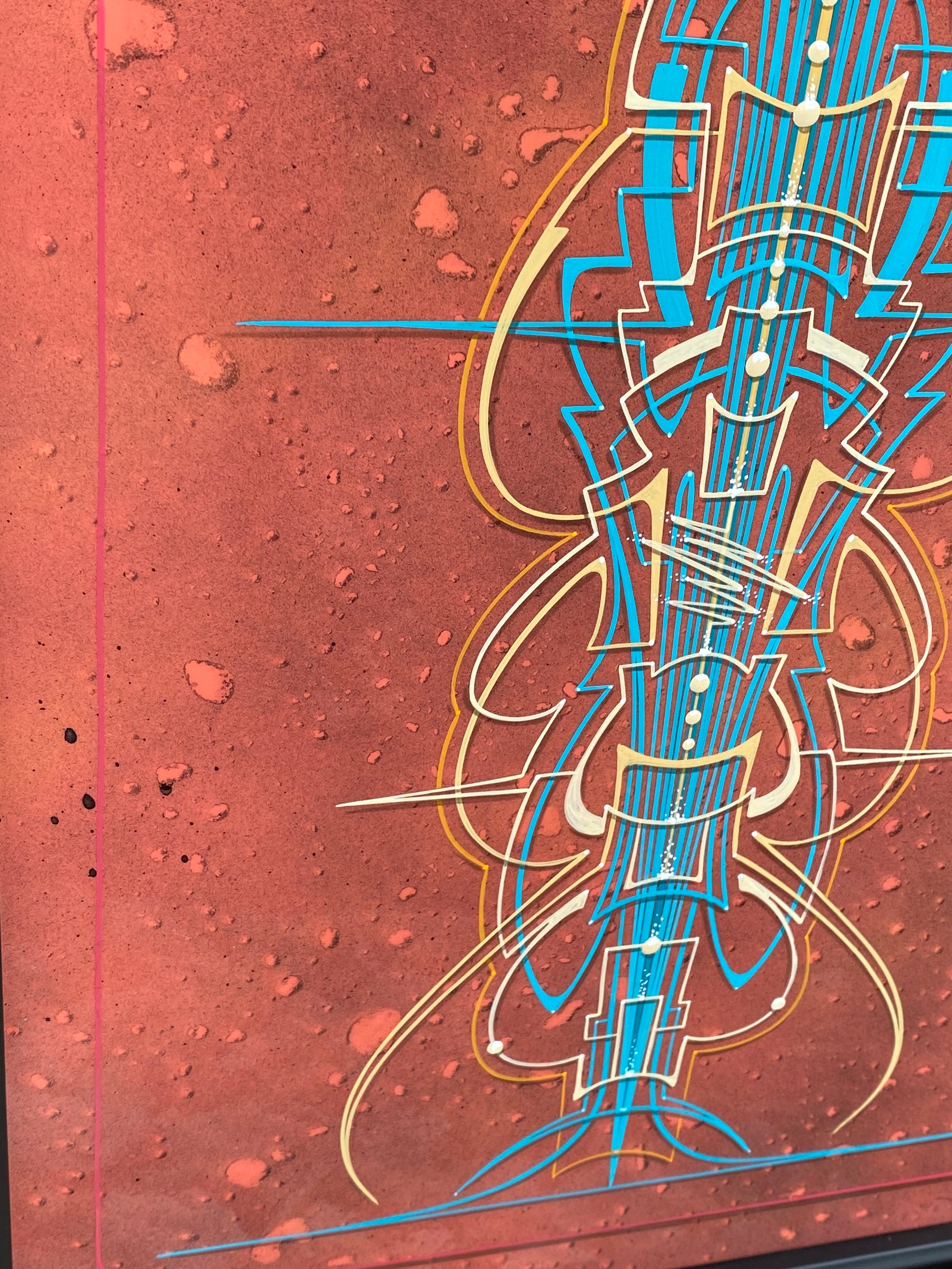 Grungy Peach Background in a Matte Black 26.5 x 14.5 Frame — Music City ...