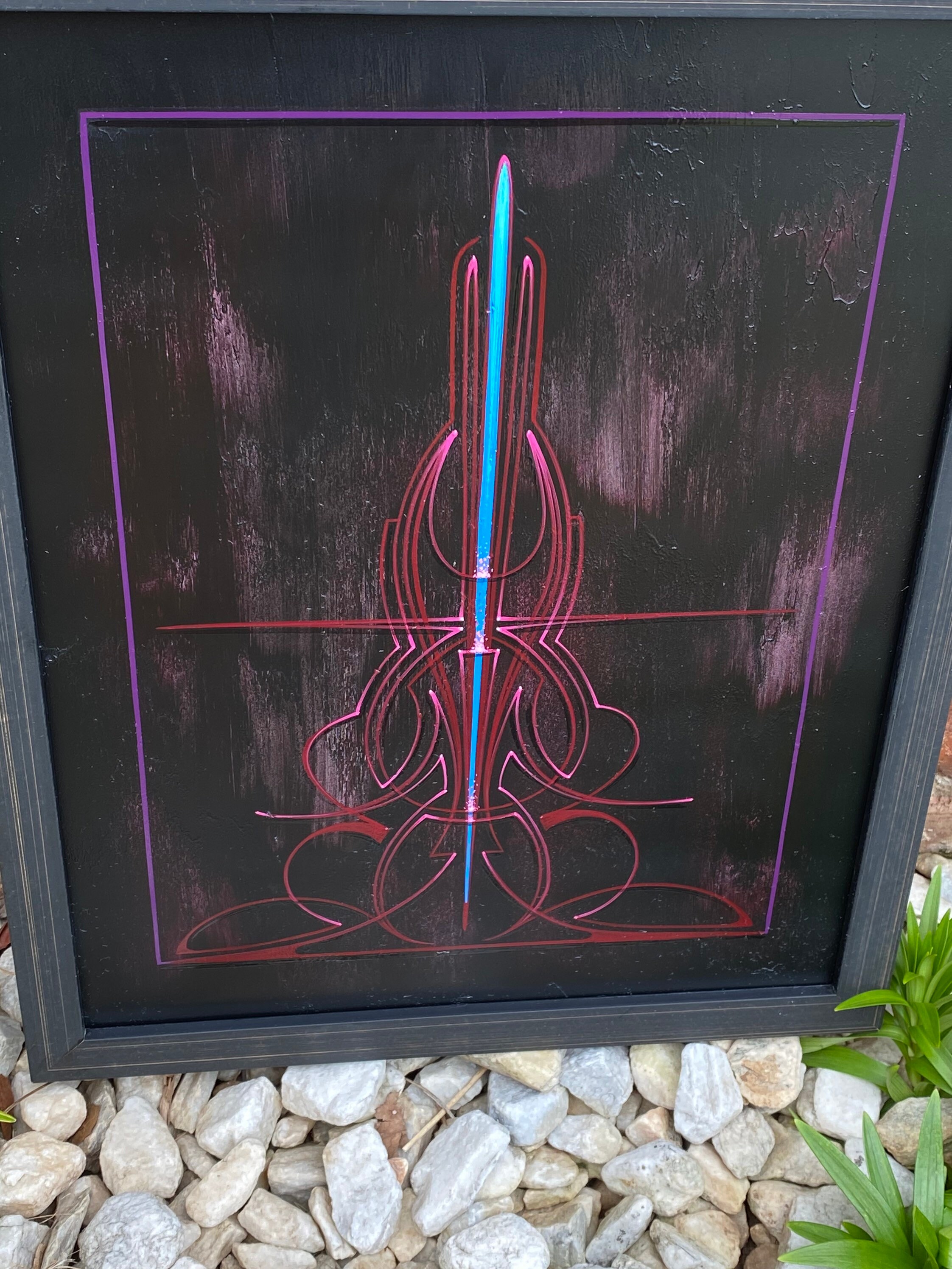 Textured Black and Plum Background 15.5 x 12.25 Framed — Music City ...