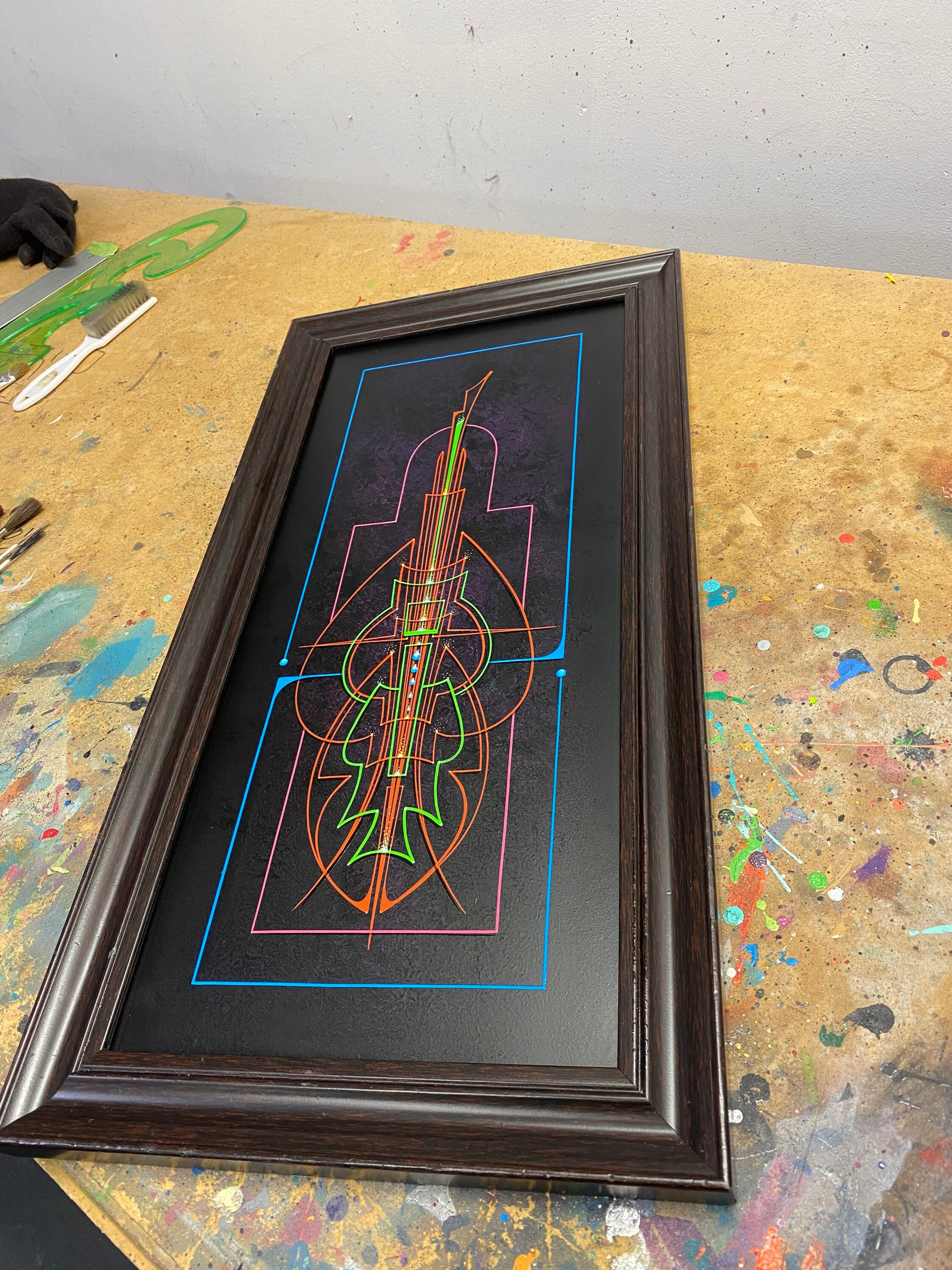 Subtle Purple Blended Background 20.5 x 10.5 Framed — Music City ...