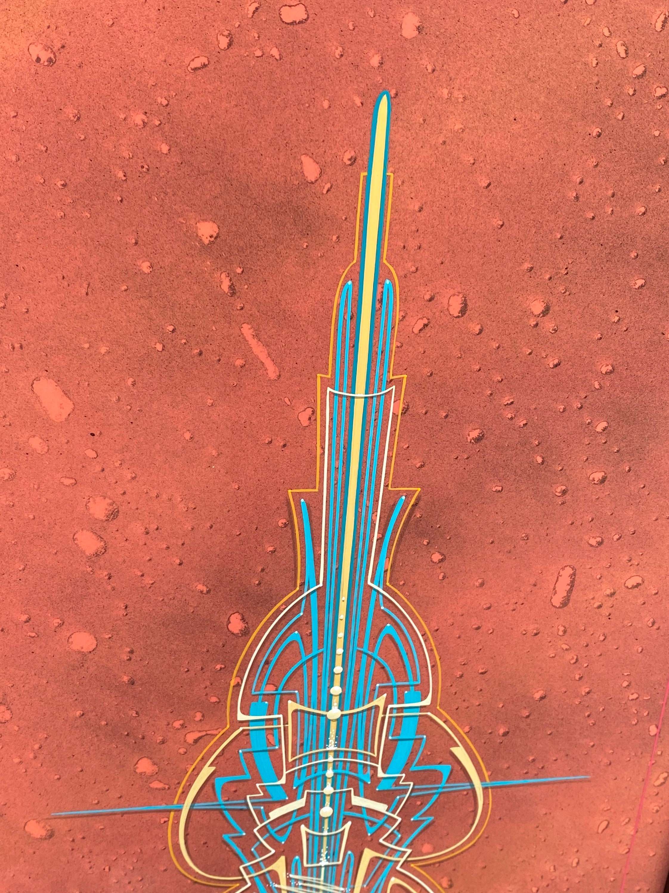 Grungy Peach Background in a Matte Black 26.5 x 14.5 Frame — Music City ...