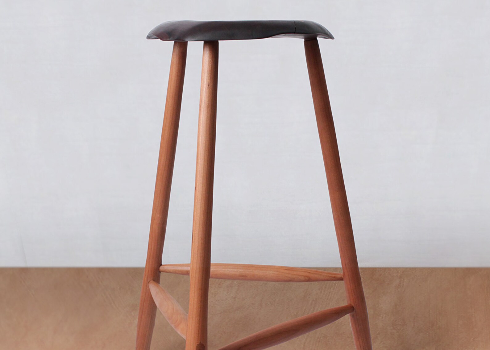Mid Century Modern Wood Stool Wooden Stool Bar Stool - Etsy