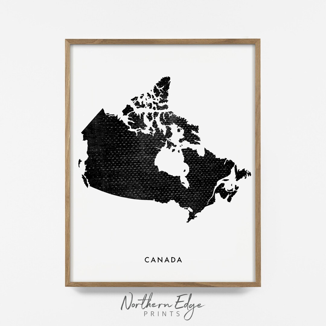 Canada Map, Printable Art, Canada Print, Printable Canada, Loft Style ...