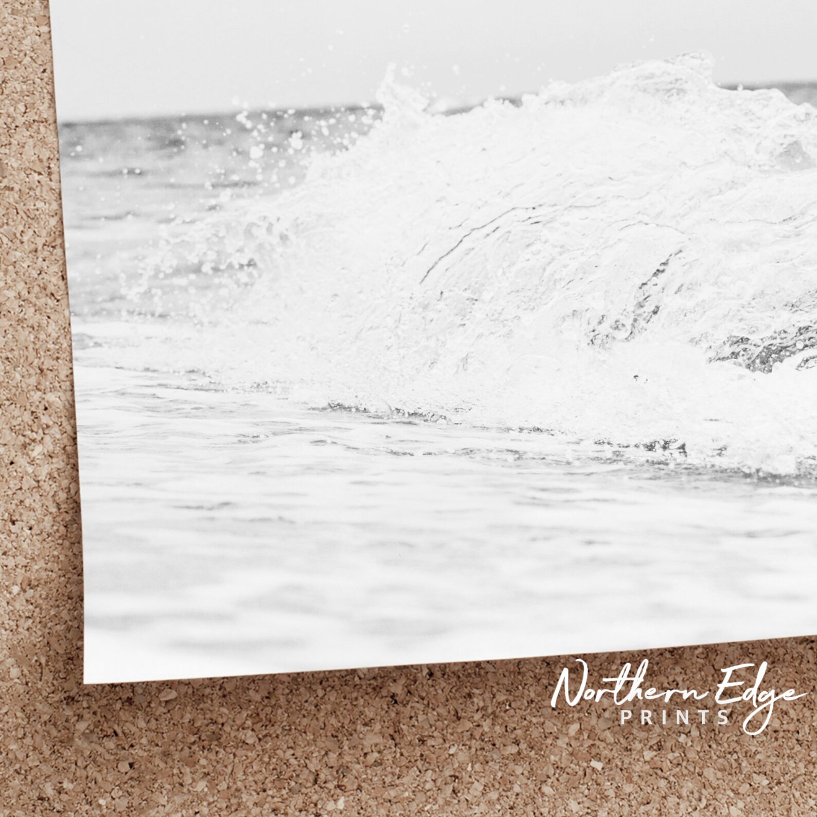 Bw Wave Print Ocean Wave Photography Beautiful Beach Print | Etsy