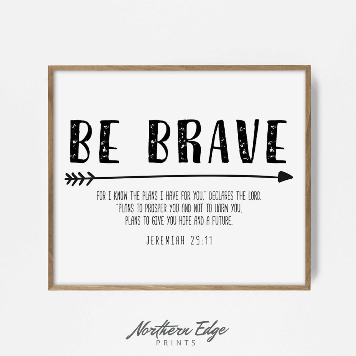 Be Brave Print Nursery Quote Print Bible Print Be Brave - Etsy
